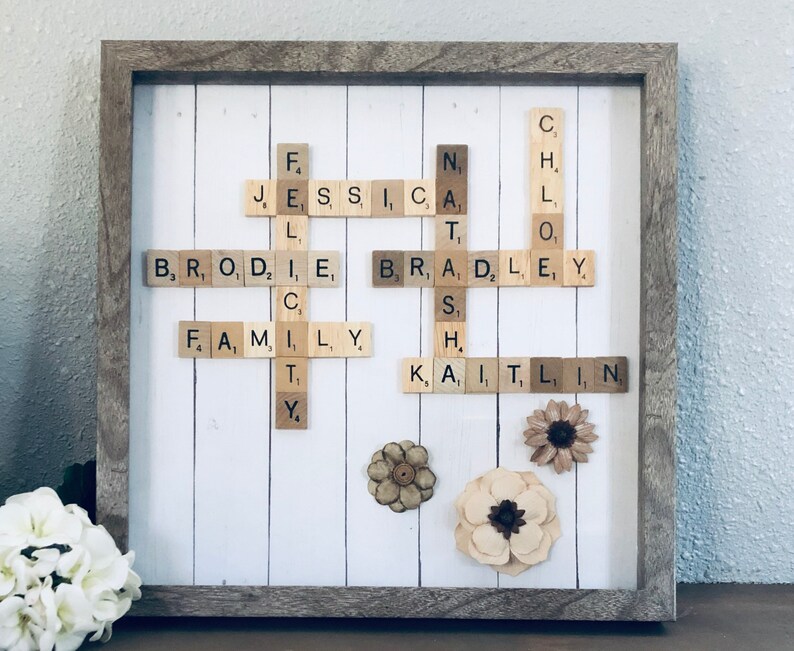 Family Frame Scrabble Wall Art Personalized Frame Scrabble - Etsy
