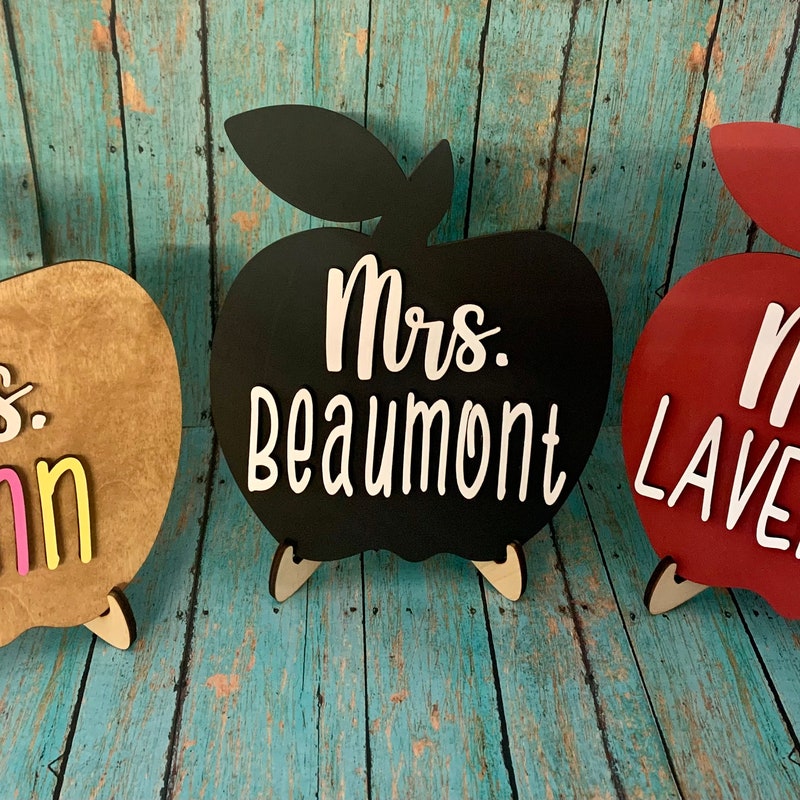 Teacher Apple Sign - Etsy