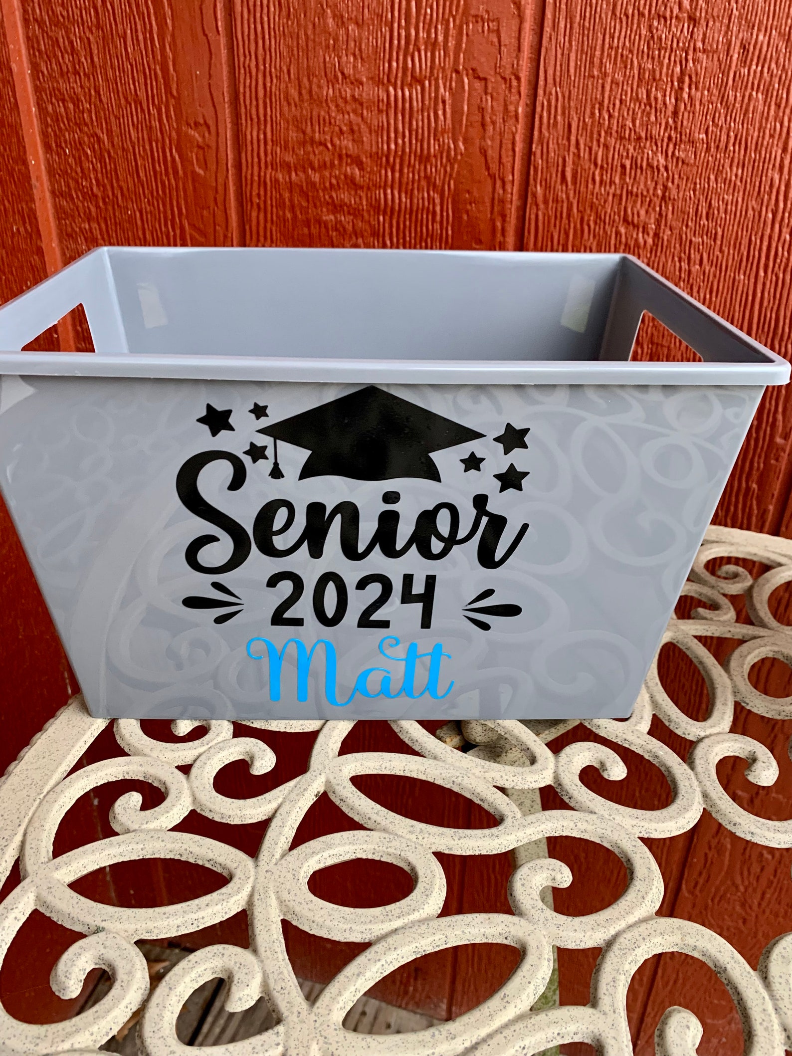 Personalized Graduation Gift Bucket, Personalized Senior Basket, High ...