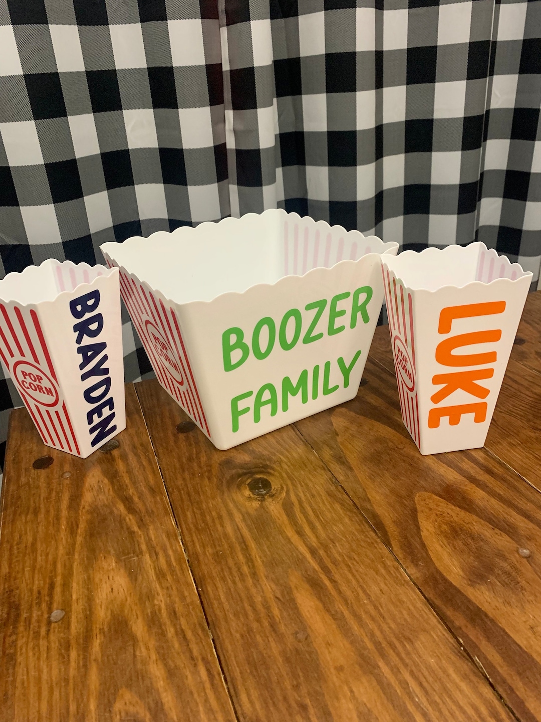 Personalized Popcorn Bucket, Kids Gift, Family Movie Night, Birthday ...