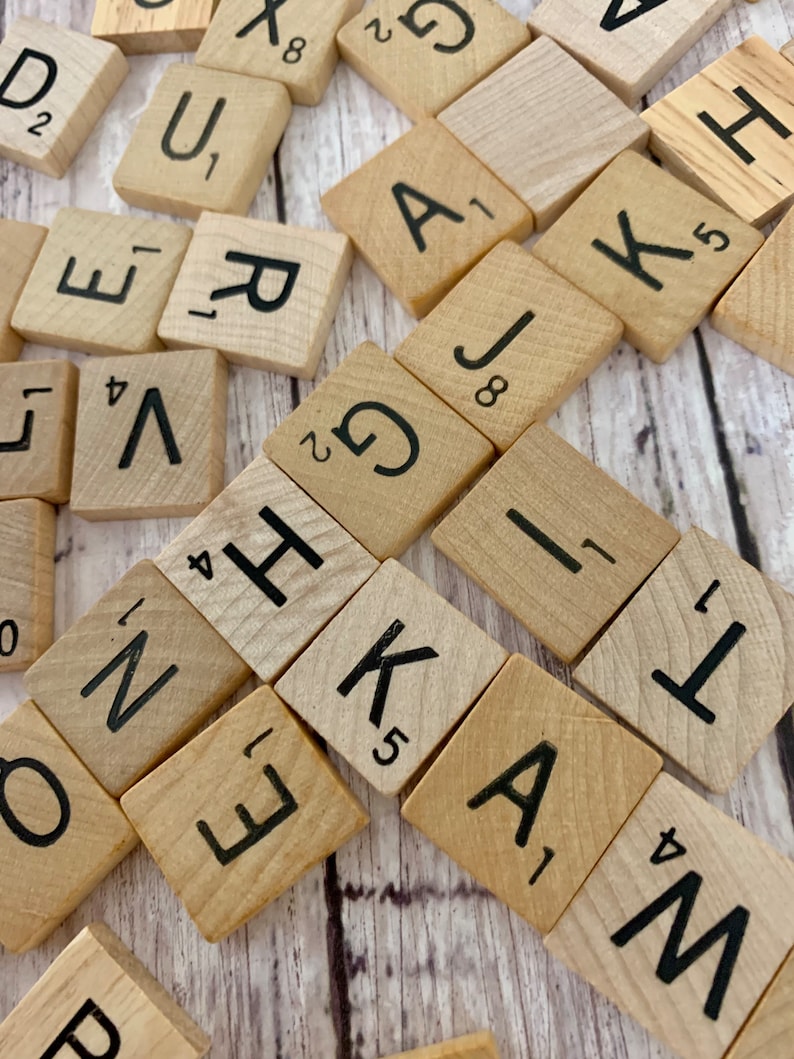 Individual Scrabble Tiles: Vintage Wood Alphabet Letters - Etsy