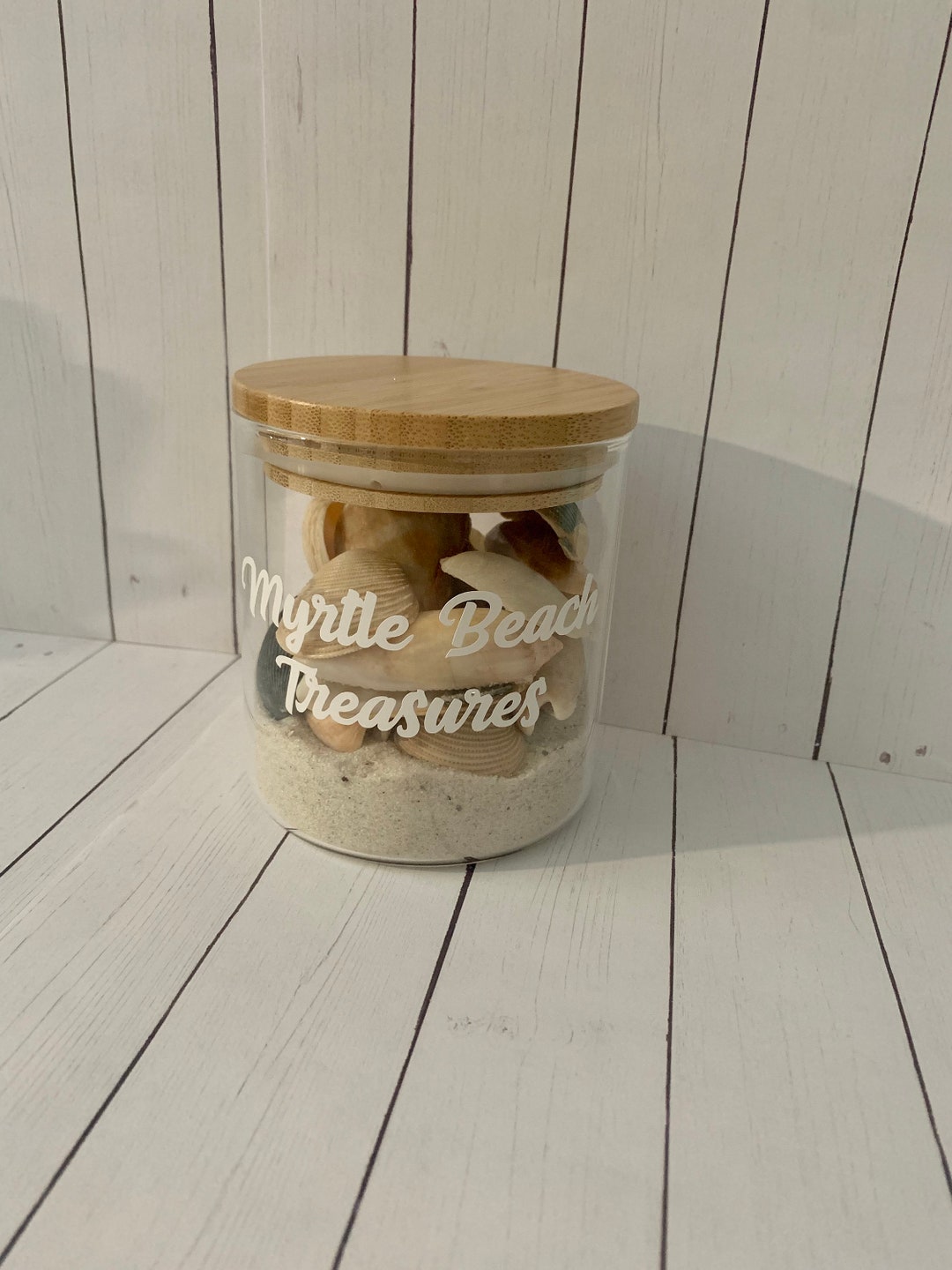 Shell Jar,vacation Sand Keepsake Jar, Personalized Sand Jar,personalised Jar, Glass Beach Jar - Etsy