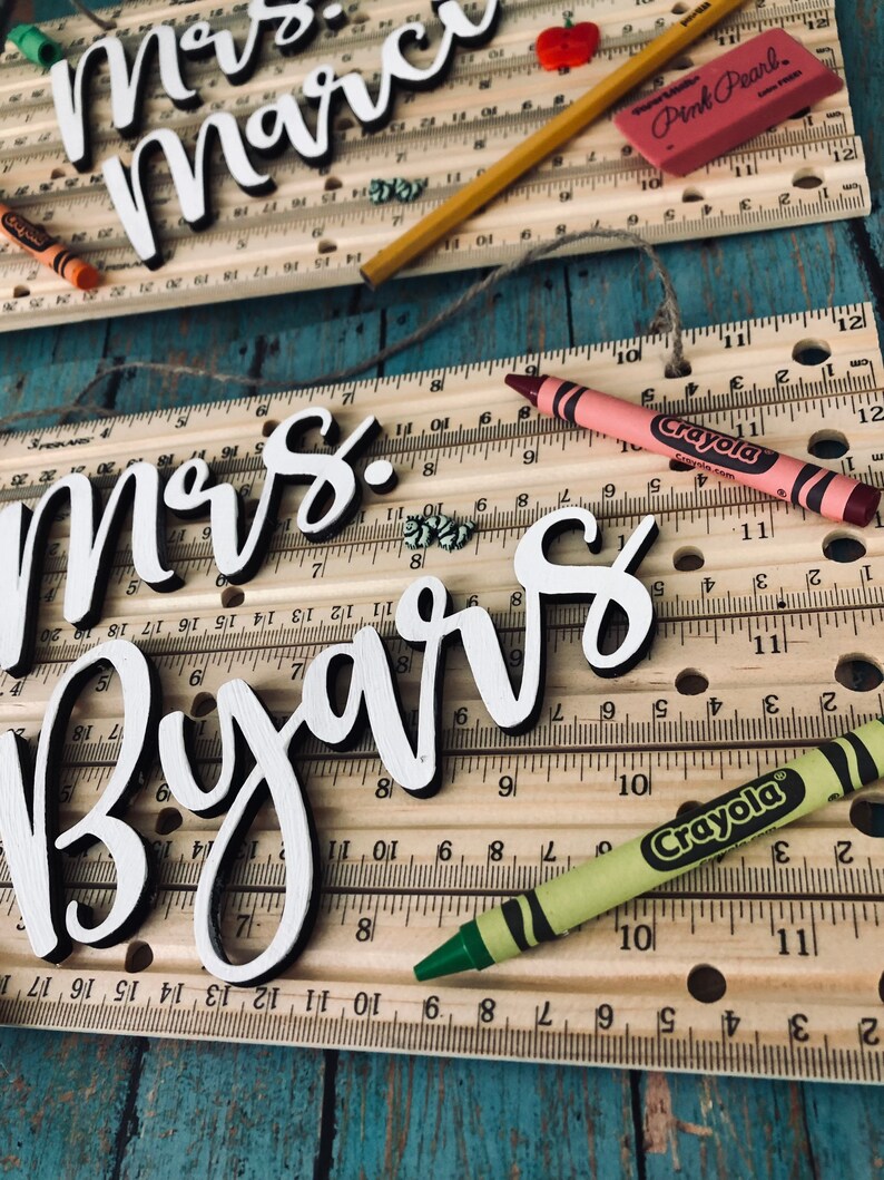 Teacher Ruler Sign Ruler Sign Teacher Door Hanger Teacher - Etsy