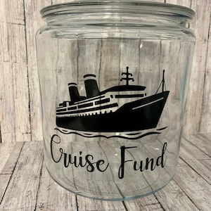 Cruise Fund Jar Decal, Cruise Lover Decal, Travel Decal, Cruise Decal ...