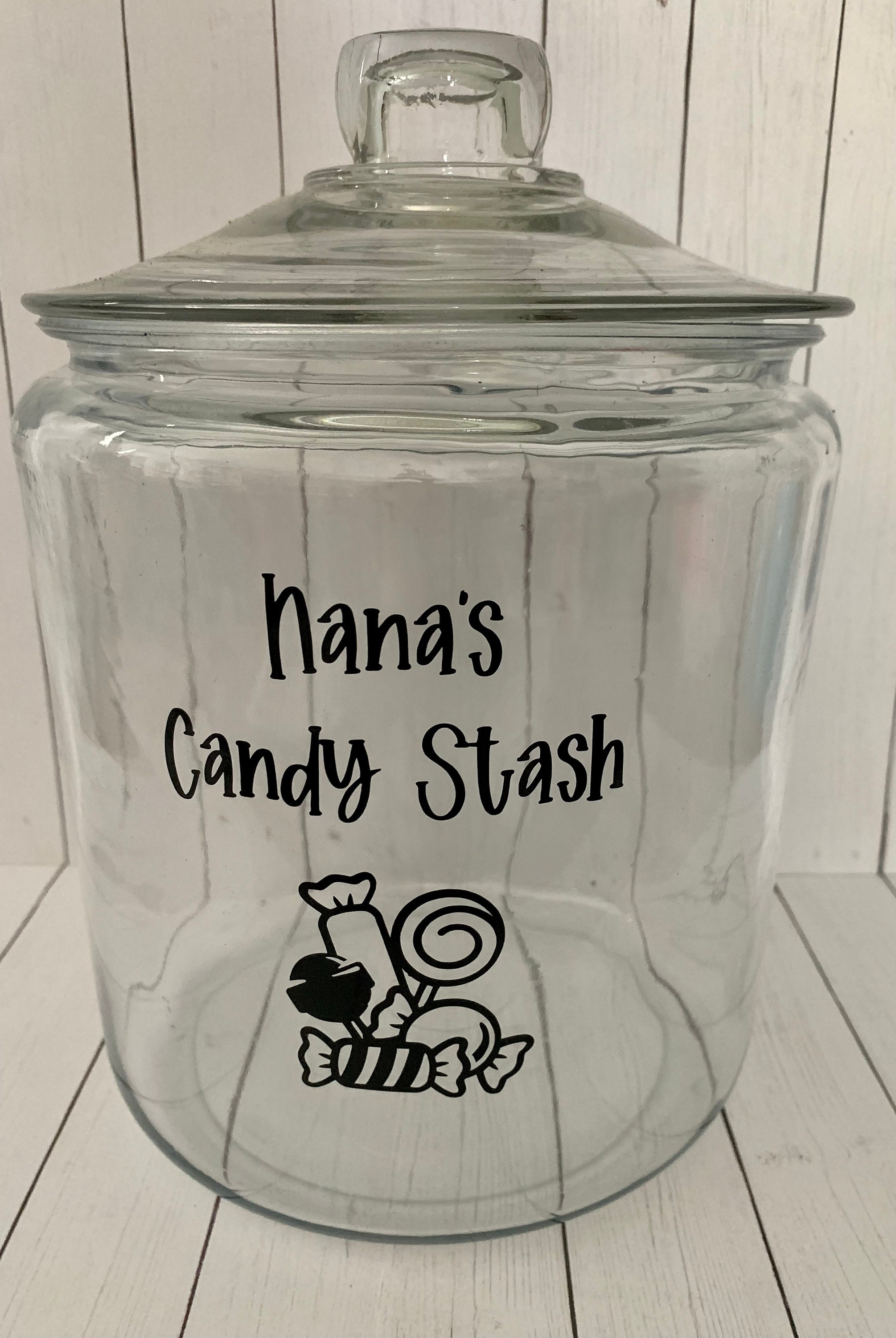 Personalized Candy Stash Jar Decal: Grandparent Gift - Etsy