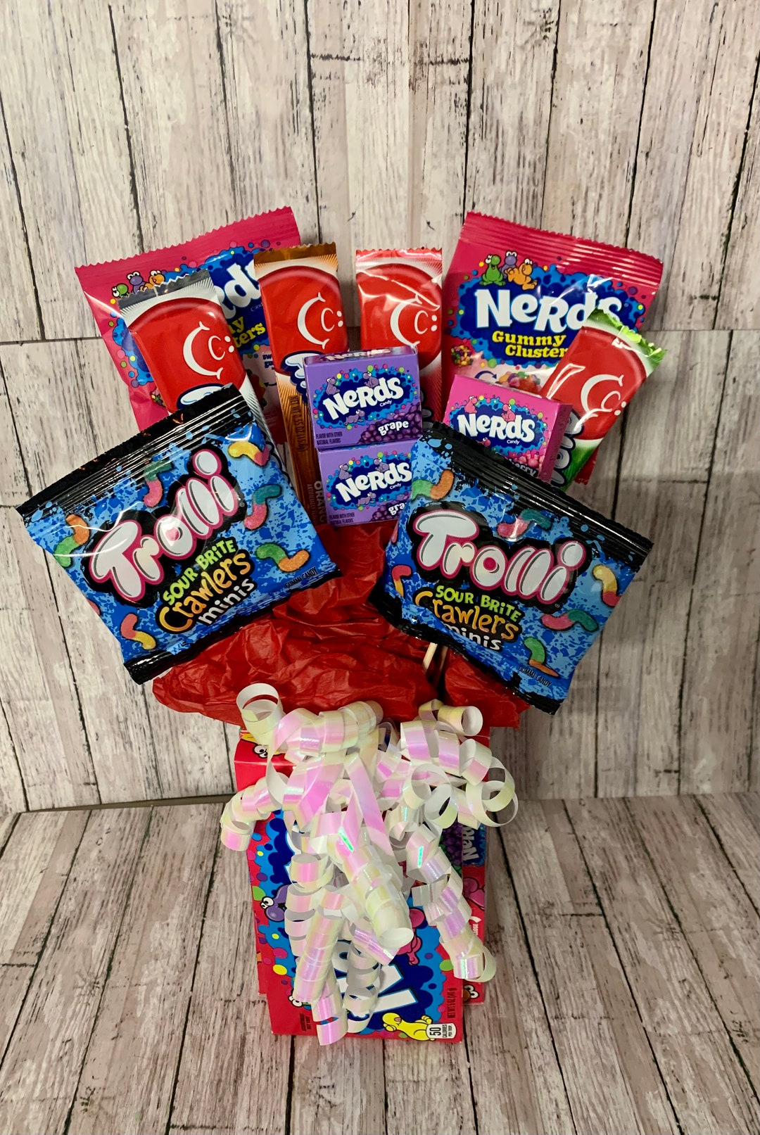 Nerds Candy Bouquet, Valentine’s Day Gift Candy Bouquet, Candy Bouquets ...