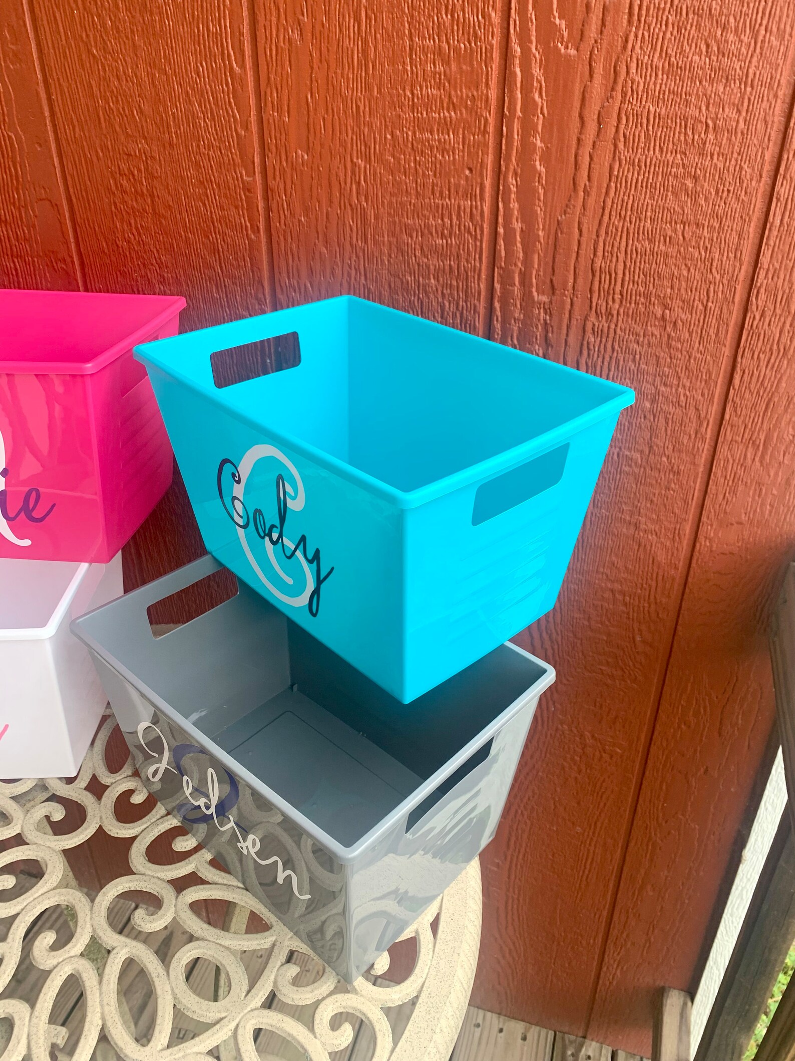 Personalized Name Bucket: Custom Monogram Basket - Etsy