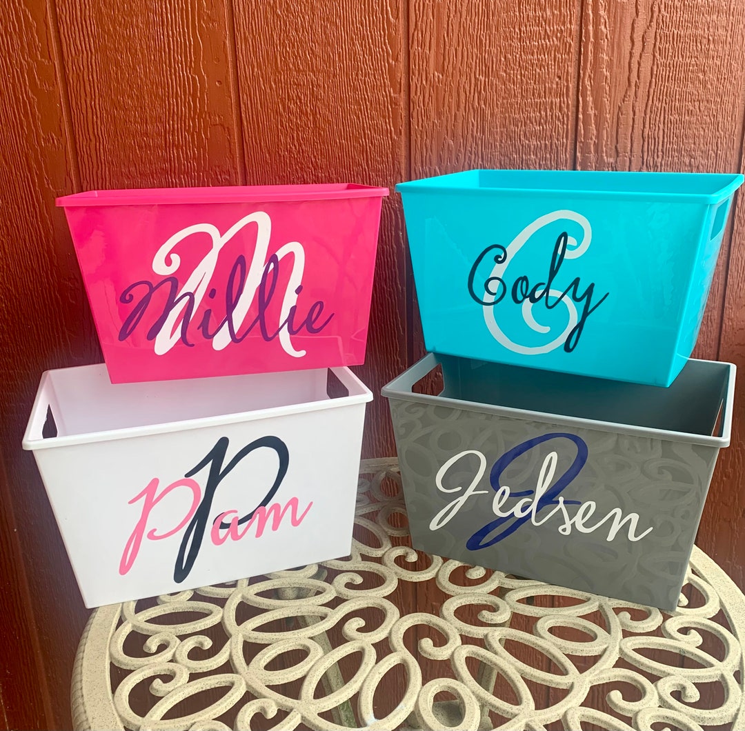 Personalized Name Bucket: Custom Monogram Basket - Etsy