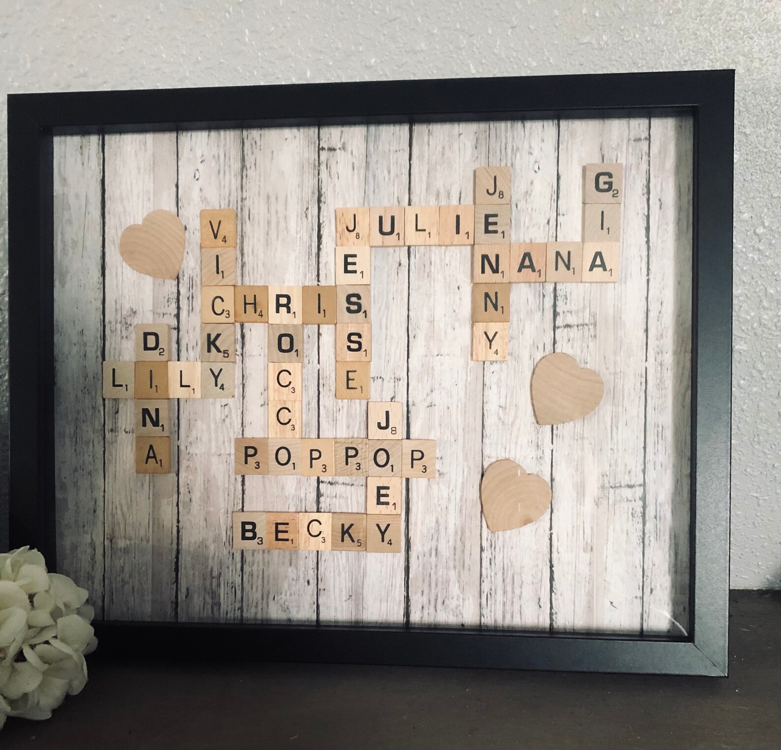 Family Frame Scrabble Wall Art Personalized Frame Scrabble | Etsy