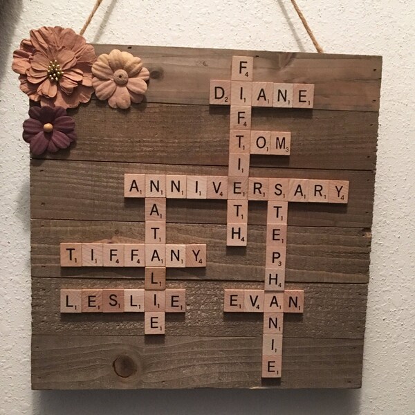 Scrabble Tiles Wall Art - Etsy