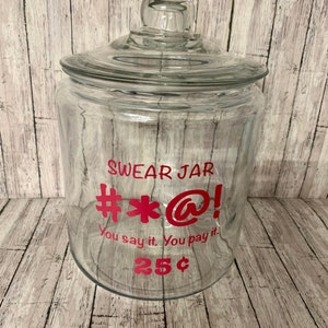 Swear Jar Decal, Swear Jar Savings, Jar Decal, Swear Jar Piggy Bank ...