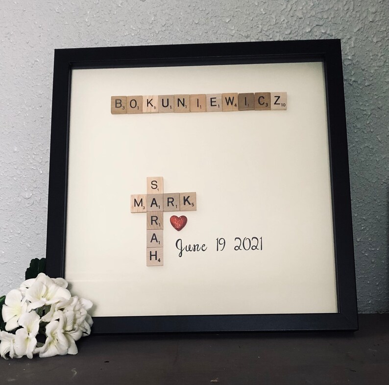 Anniversary Scrabble Frame Couples Frame Engagement Frame - Etsy