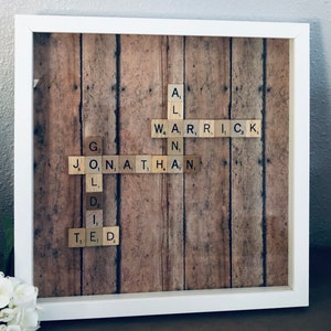 Family Frame, Scrabble Wall Art, Personalized Frame, Scrabble Frame ...