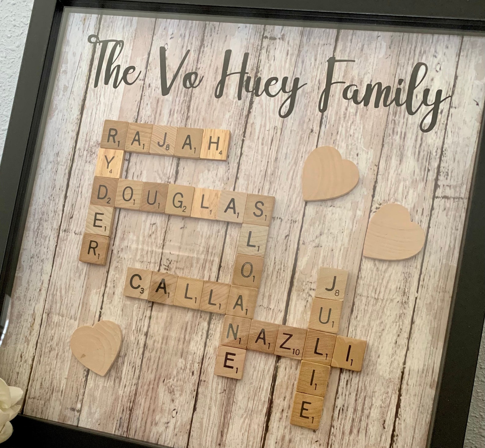 Family Frame Scrabble Wall Art Personalized Frame Scrabble - Etsy