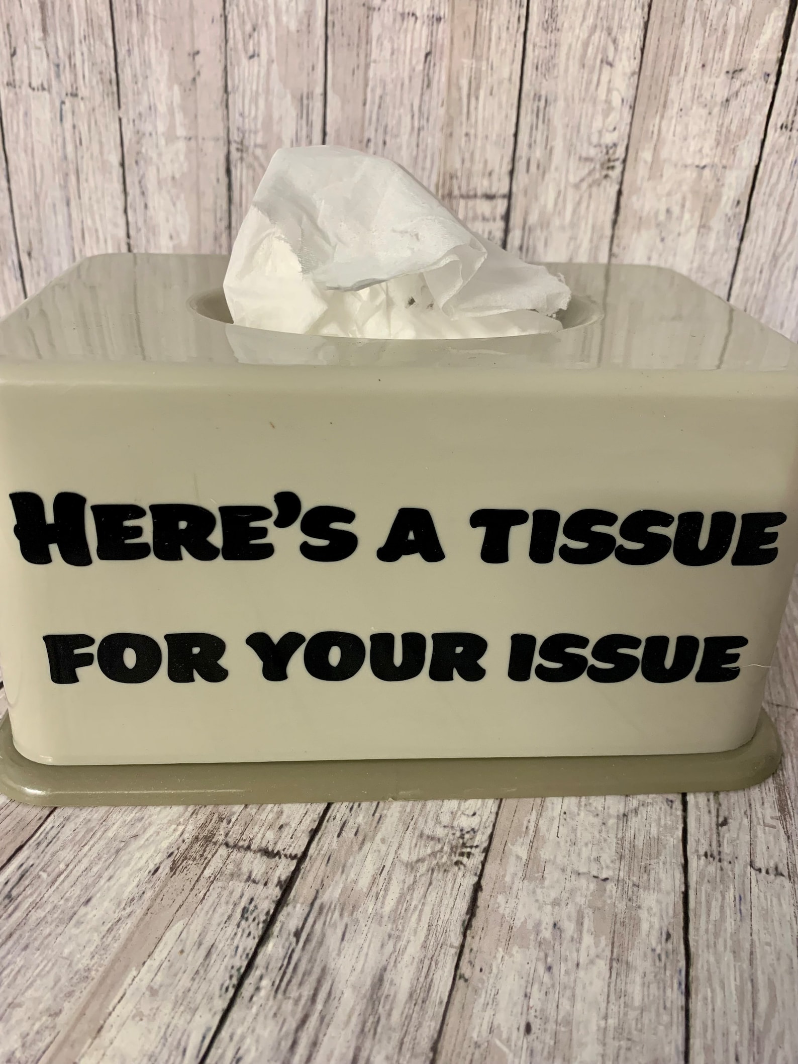 Here’s A Tissue for Your Issue Decal, Tissue Holder Vinyl Decal Sticker ...