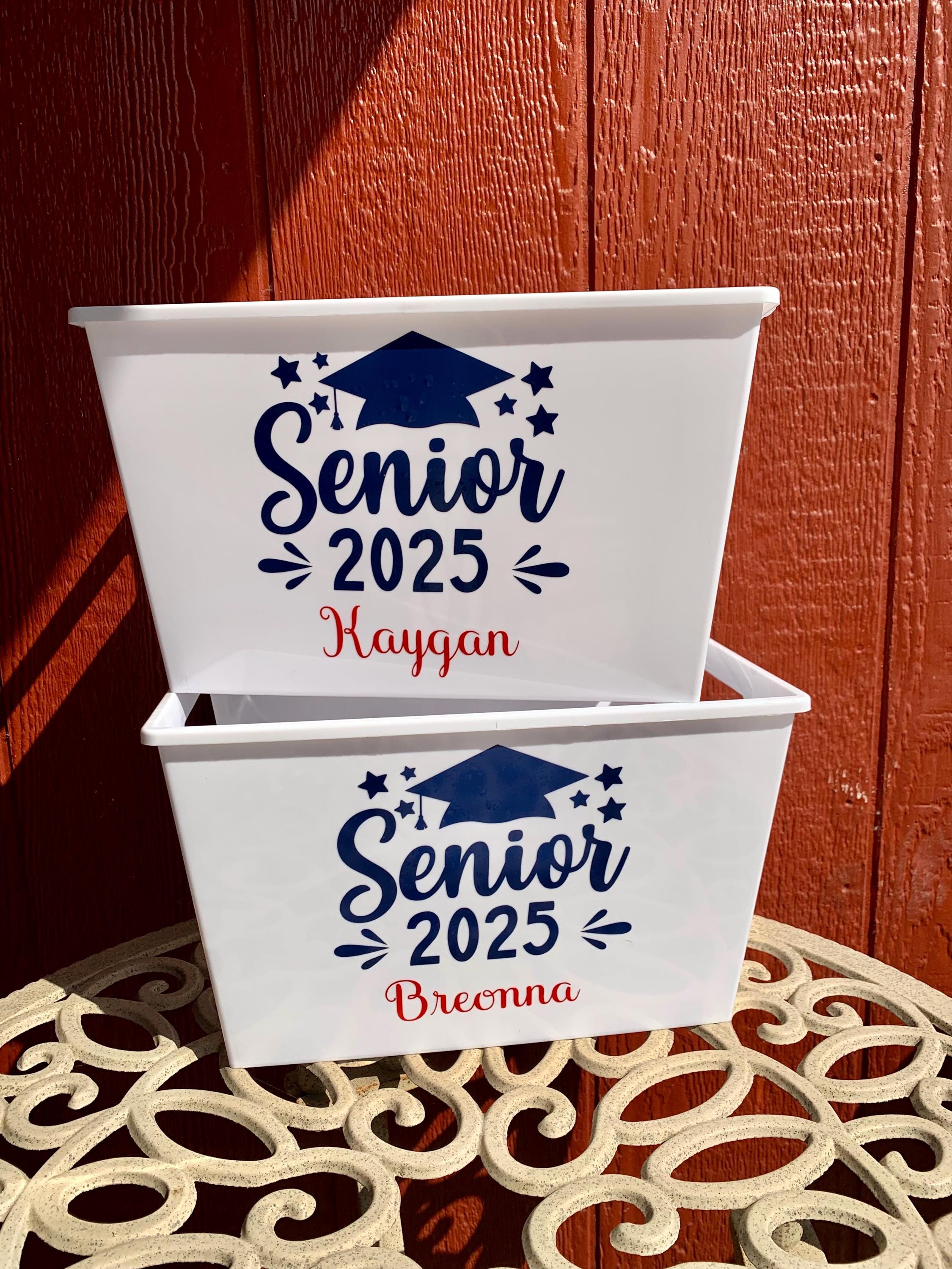 Personalized Graduation Gift Bucket, Personalized Senior Basket, High ...