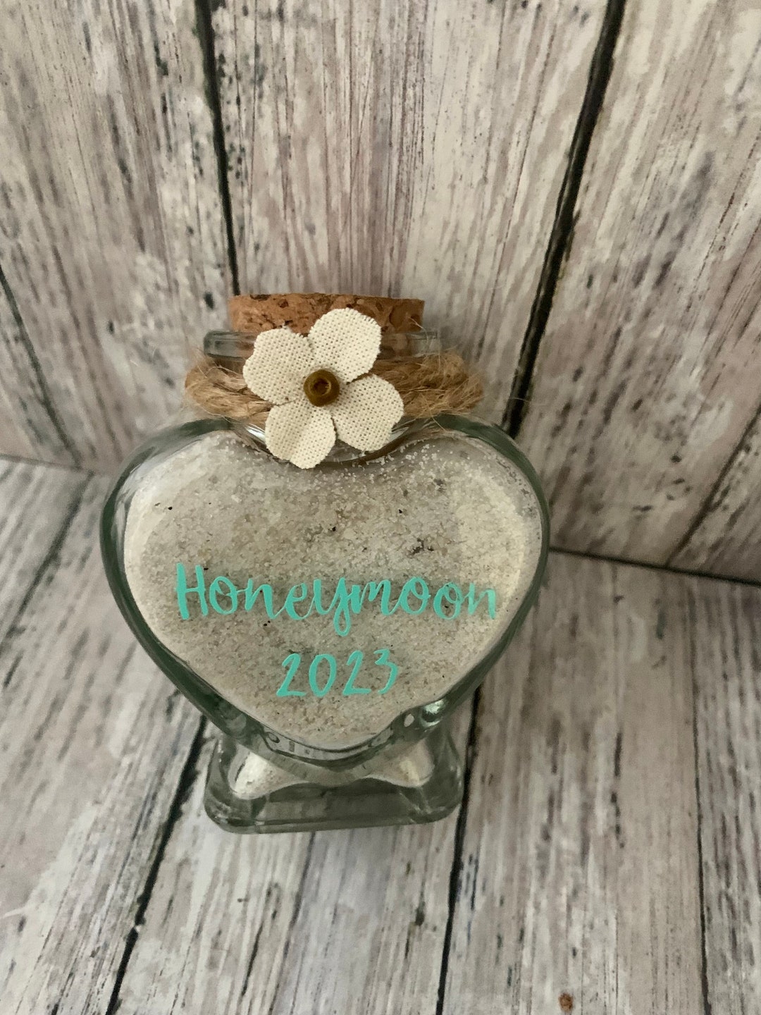 Heart Shaped Honeymoon Sand Keepsake Bottle,honeymoon Sand Keepsake Jar ...