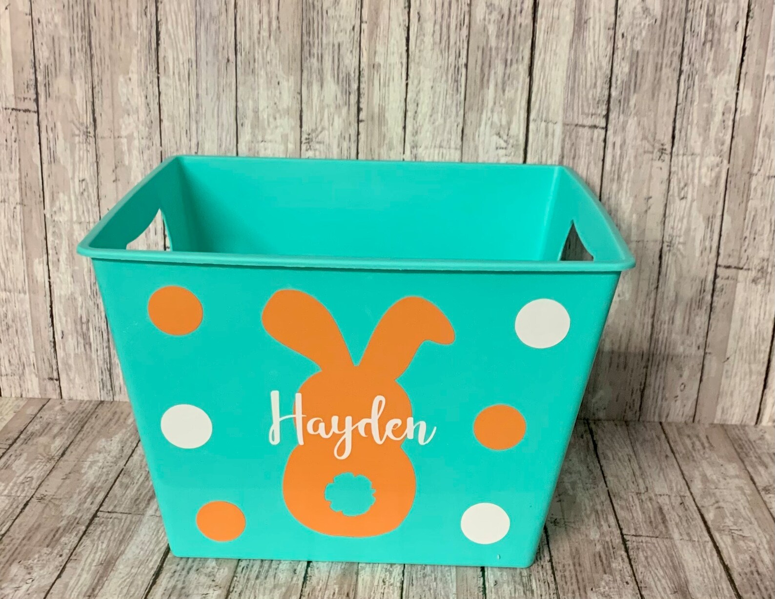 Personalized Easter Bucket, Personalized Easter Bin, Adorable ...