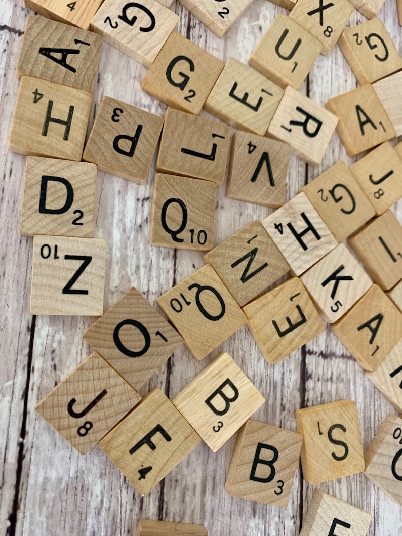 Individual Scrabble Tiles: Vintage Wood Alphabet Letters - Etsy