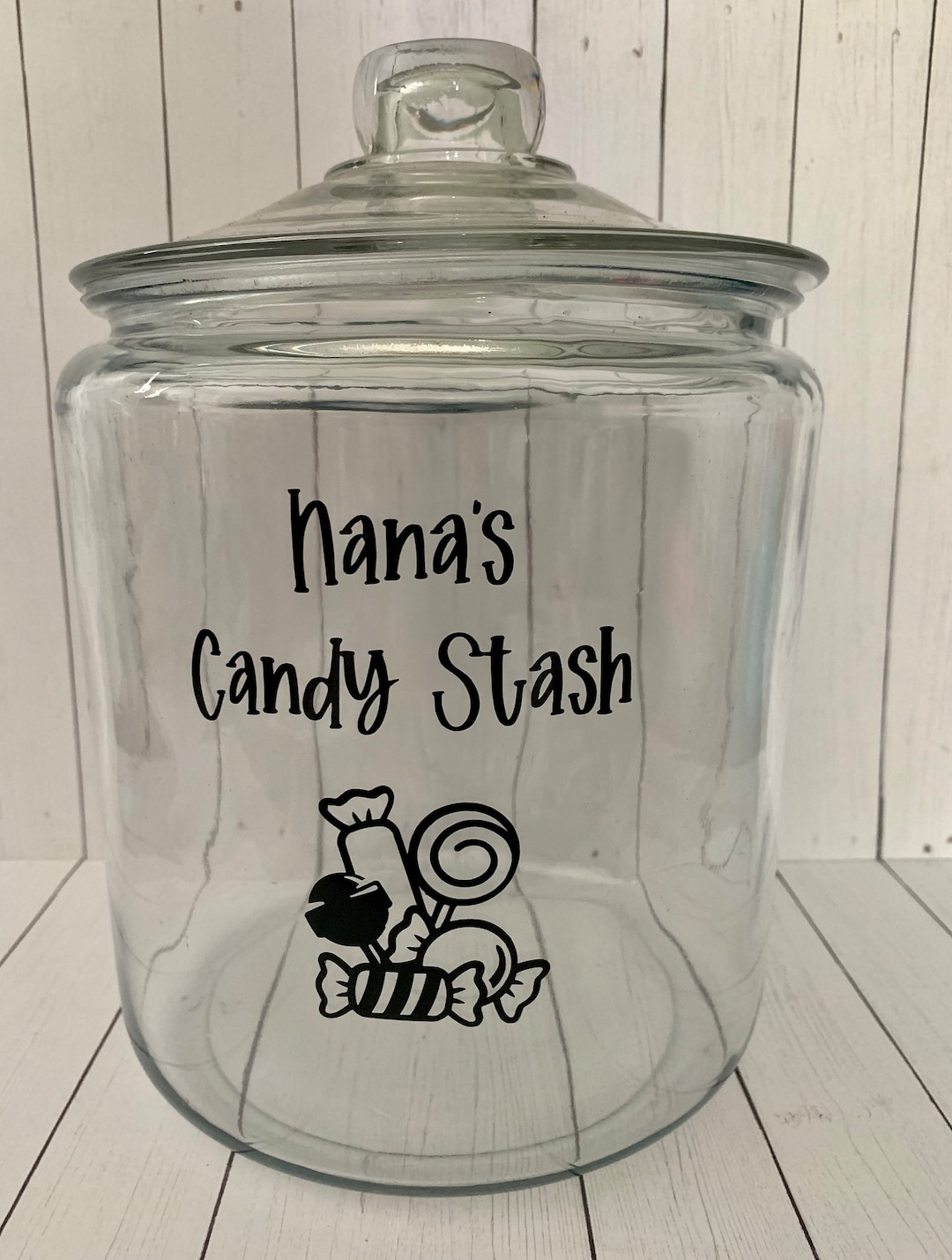 Candy Jar Decal, Grandparent Gift, Sweet Treat Viny Decal, Candy Stash ...