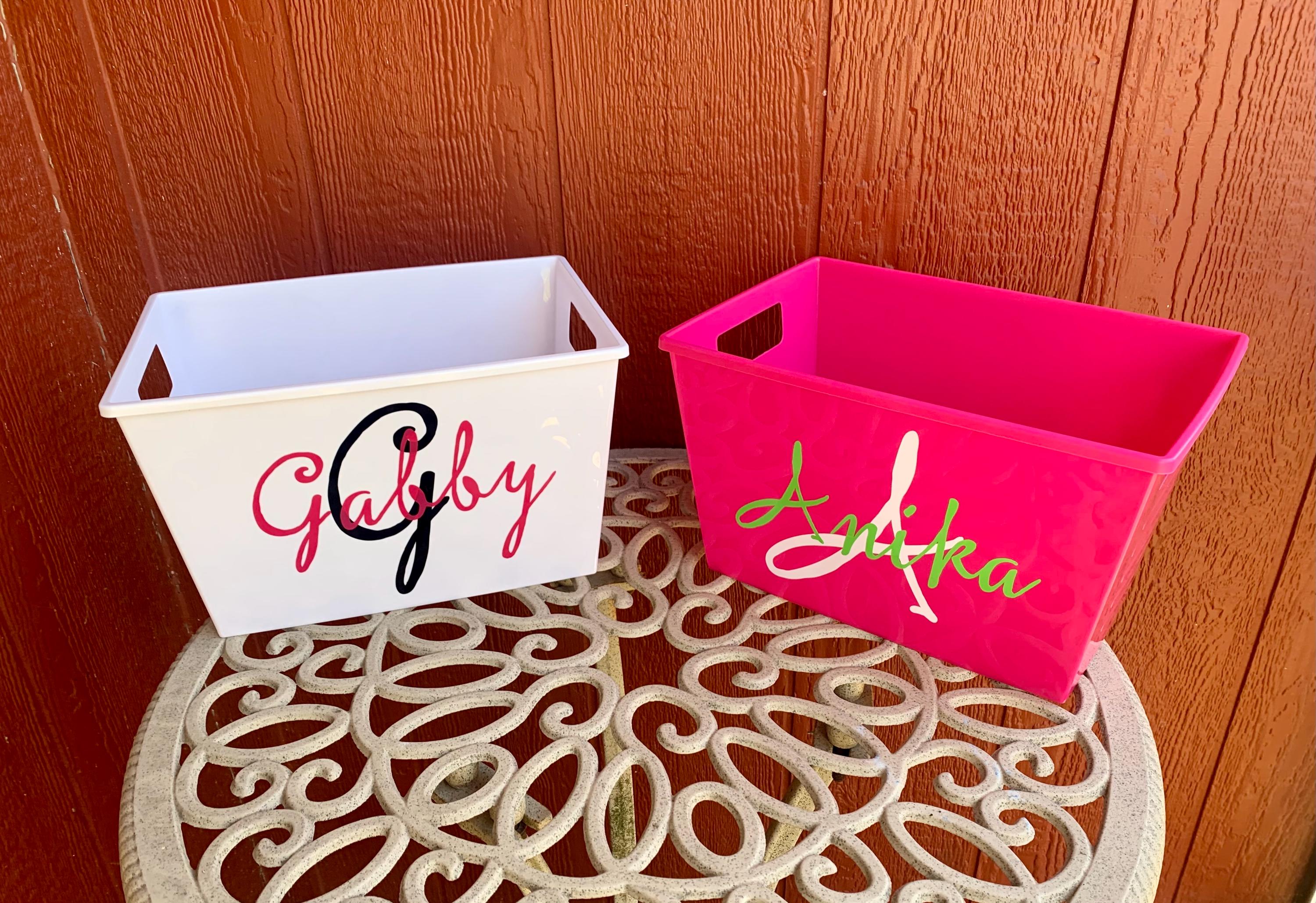 Personalized Name Bucket: Custom Monogram Basket - Etsy