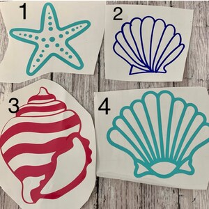 Personalized Seashell Jar Decal, Sea Shell Decal, Jar Decal, Beach ...