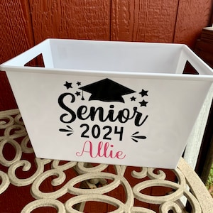 Personalized Graduation Gift Bucket, Personalized Senior Basket, High ...
