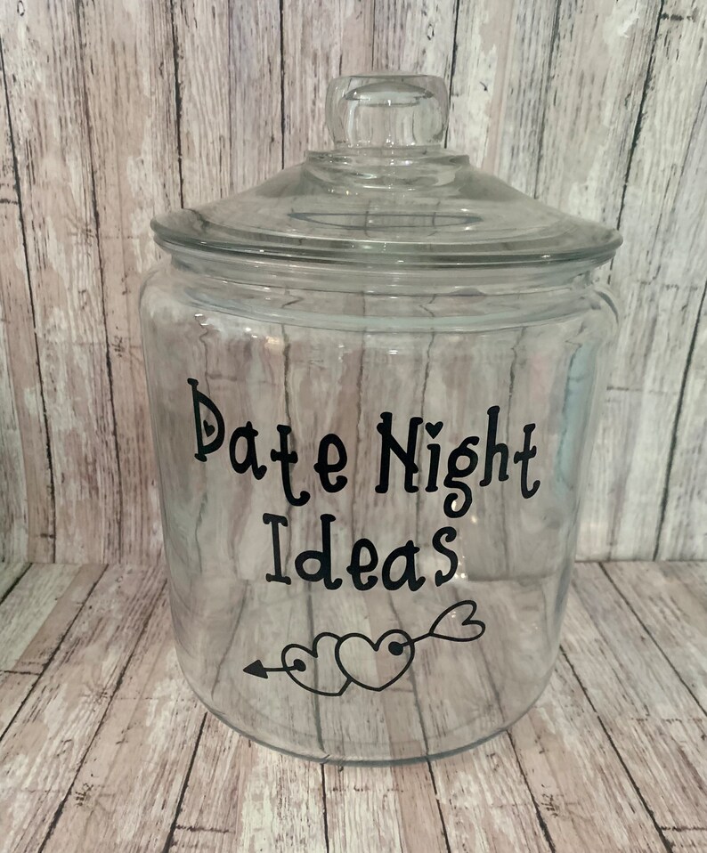 Date Night Ideas Jar Decal, Couples Date Night Decal, Wedding Decal ...