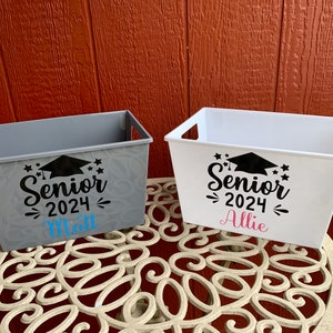 Personalized Graduation Gift Bucket, Personalized Senior Basket, High ...