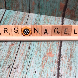 Sunflower Scrabble Name Plate, Teacher Name Plate, Teacher Appreciation ...