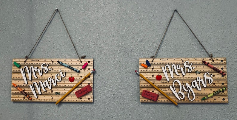 Teacher Ruler Sign Ruler Sign Teacher Door Hanger Teacher - Etsy