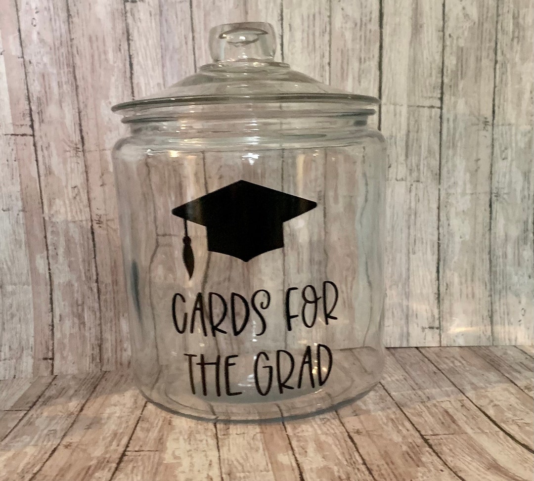 Cards for the Grad Jar Decal, Graduation Decal, Graduation Gift ...