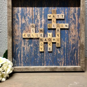 Family Frame, Scrabble Wall Art, Personalized Frame, Scrabble Frame ...