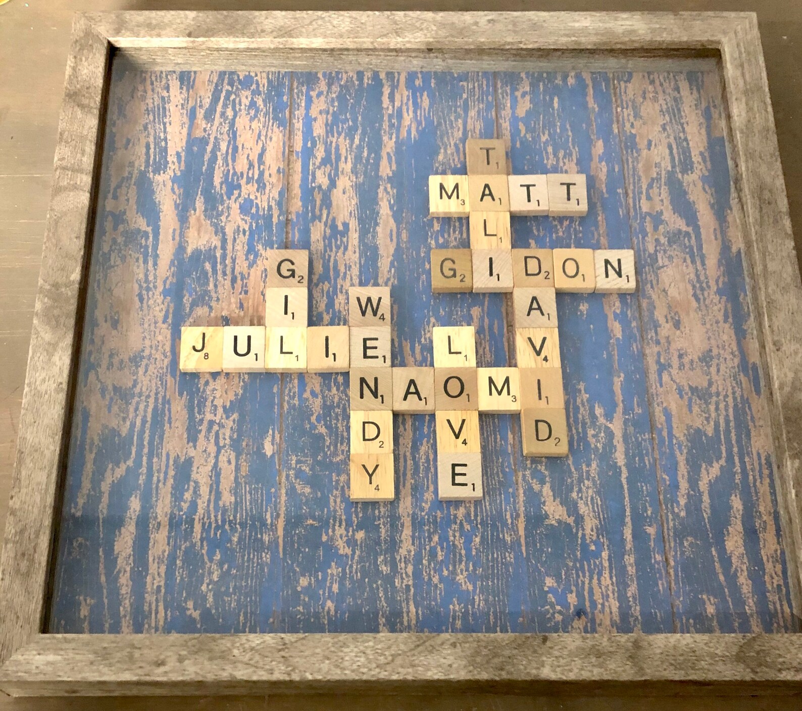 Family Frame Scrabble Wall Art Personalized Frame Scrabble - Etsy
