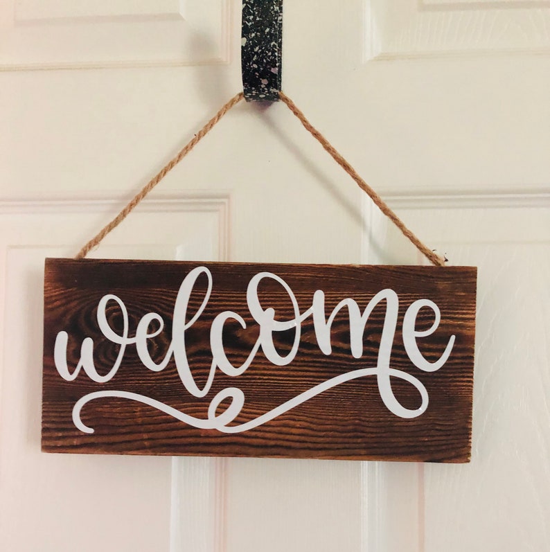 Welcome Decal Welcome Door Decal Welcome Sign Vinyl Decal - Etsy