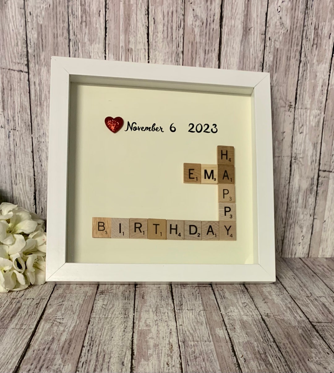 Birthday Scrabble Frame Happy Birthday Frame Celebration - Etsy