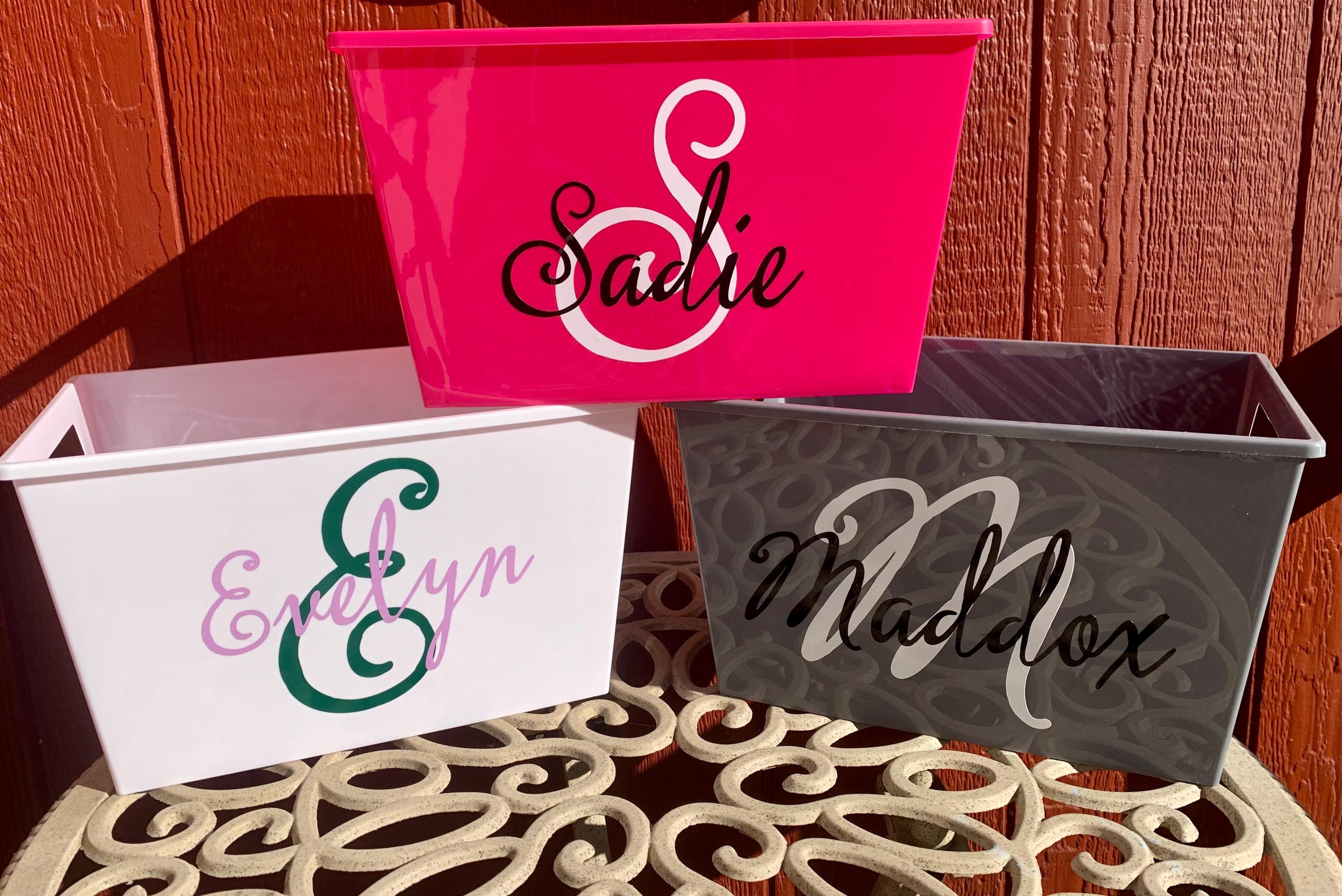 Personalized Name Bucket: Custom Monogram Basket - Etsy