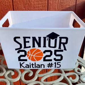 Personalized Sports Graduation Bucket, Personalized Senior Basketball ...
