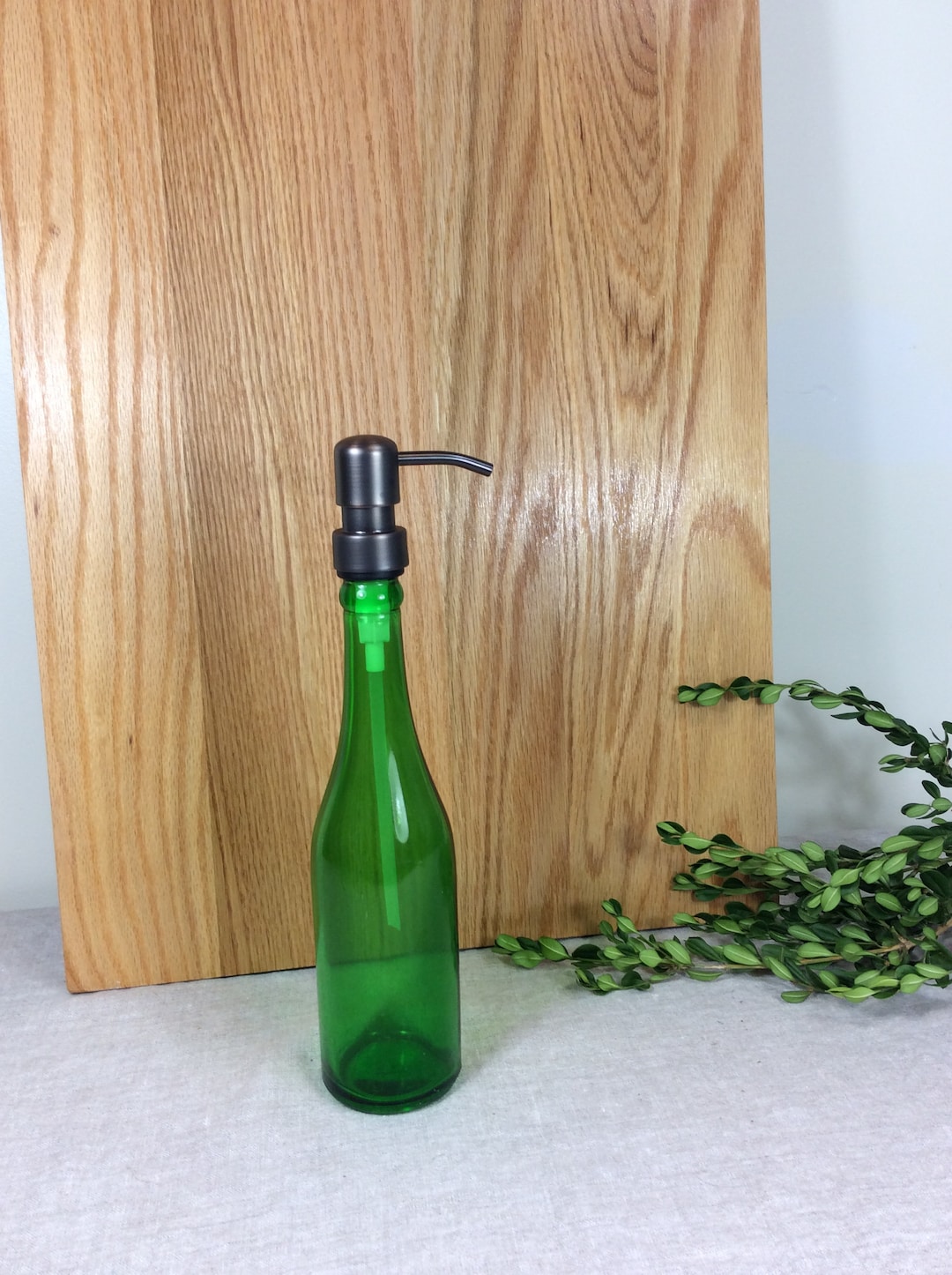 Vintage Cola Soda Beer Bottle Soap Dispenser Pump Glass Silver Bronze ...