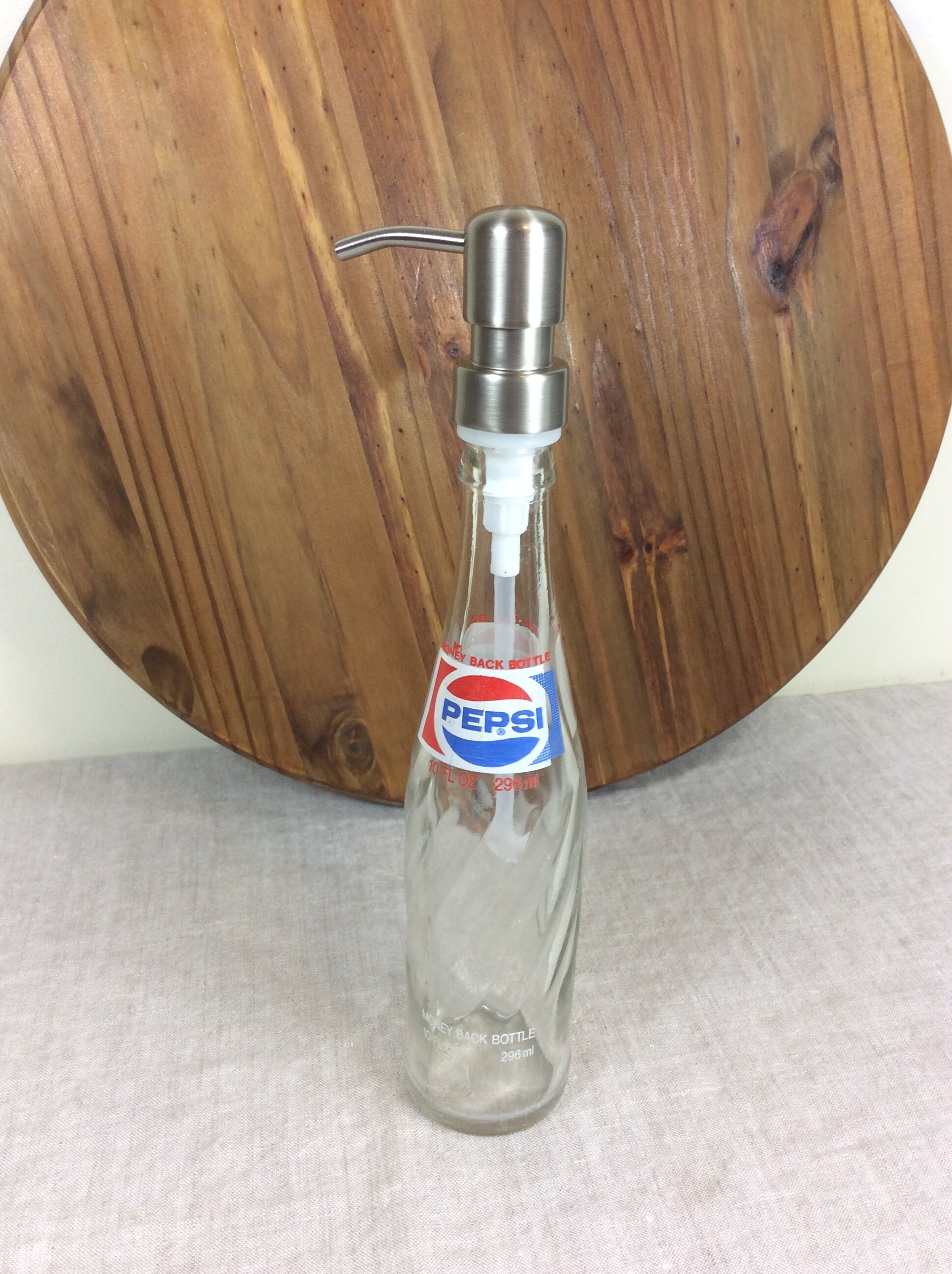 Vintage Pepsi Cola Soda 12 Oz Bottle Soap Dispenser Bathroom Kitchen ...