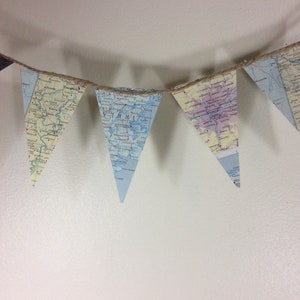 Party Prop Garland Bunting Vintage Maps Travel Decor - Etsy