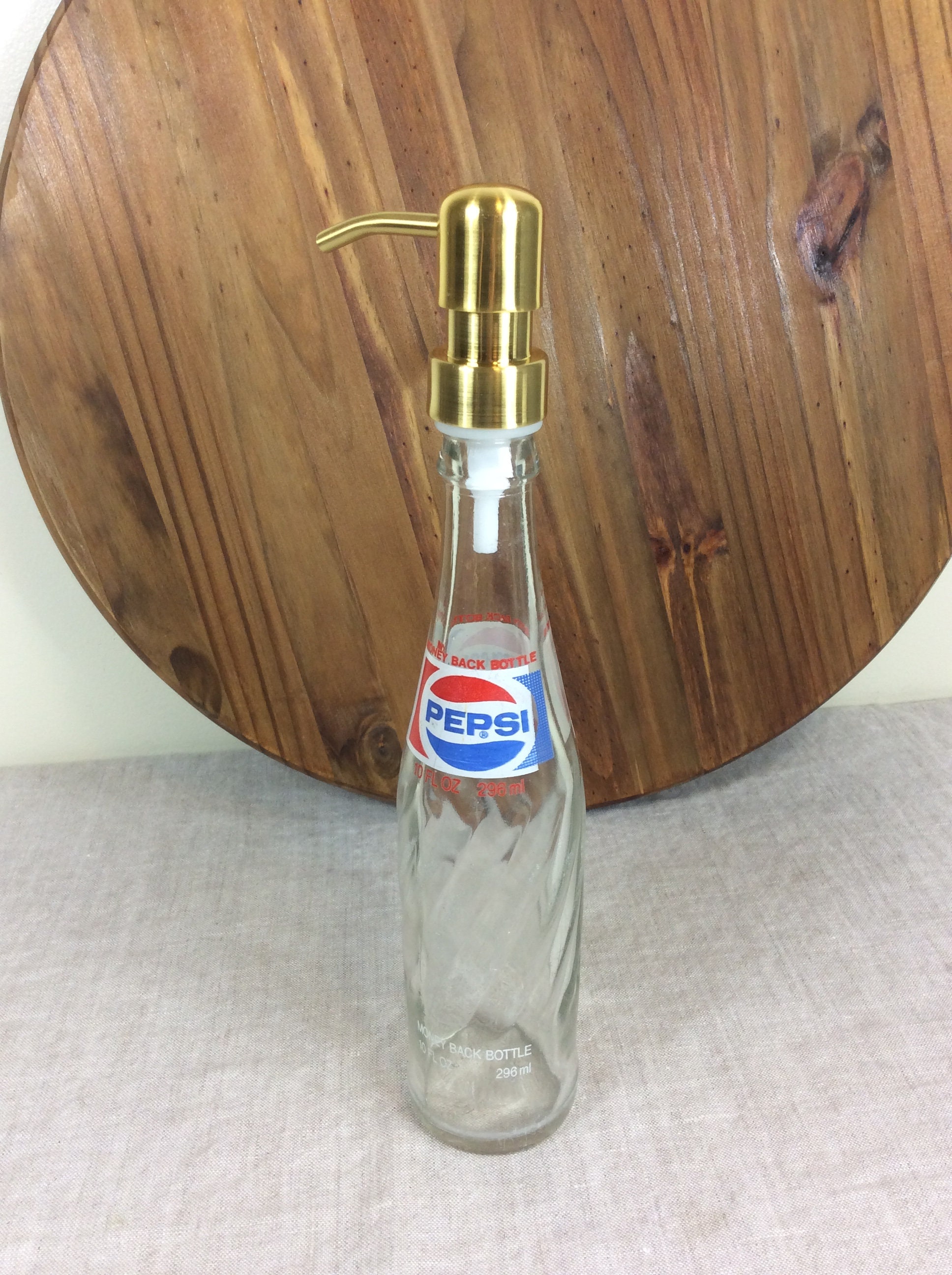 Vintage Pepsi Cola Soda 12 Oz Bottle Soap Dispenser Bathroom Kitchen ...