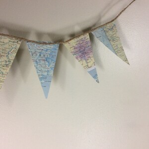 Party Prop Garland Bunting Vintage Maps Travel Decor - Etsy