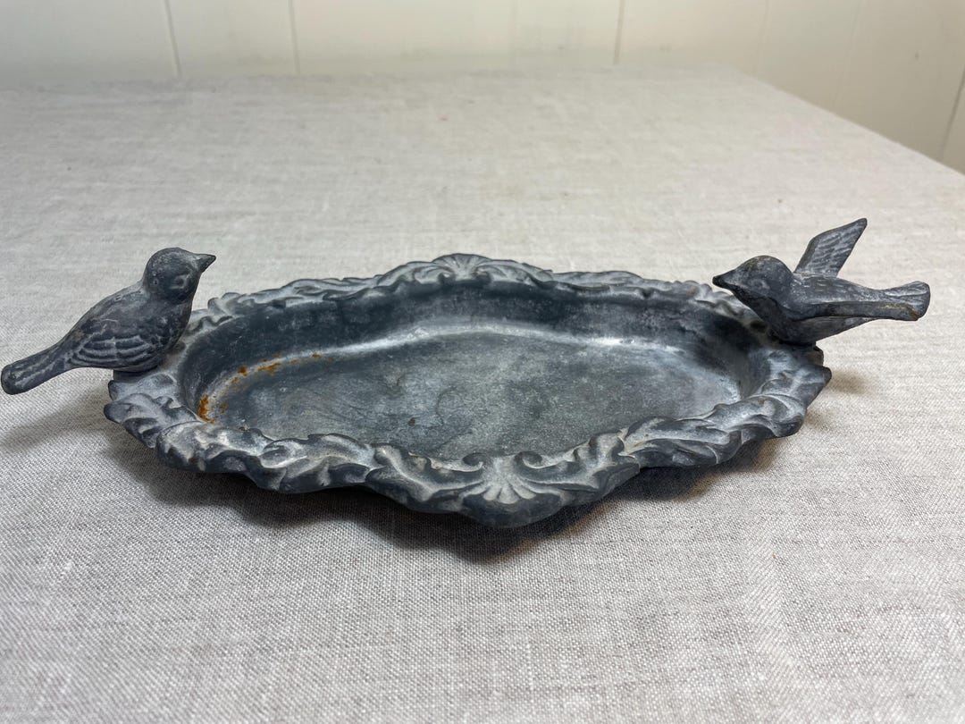 Cast Iron Bird Bowl Dish Small Trinket Feeder Tray - Etsy