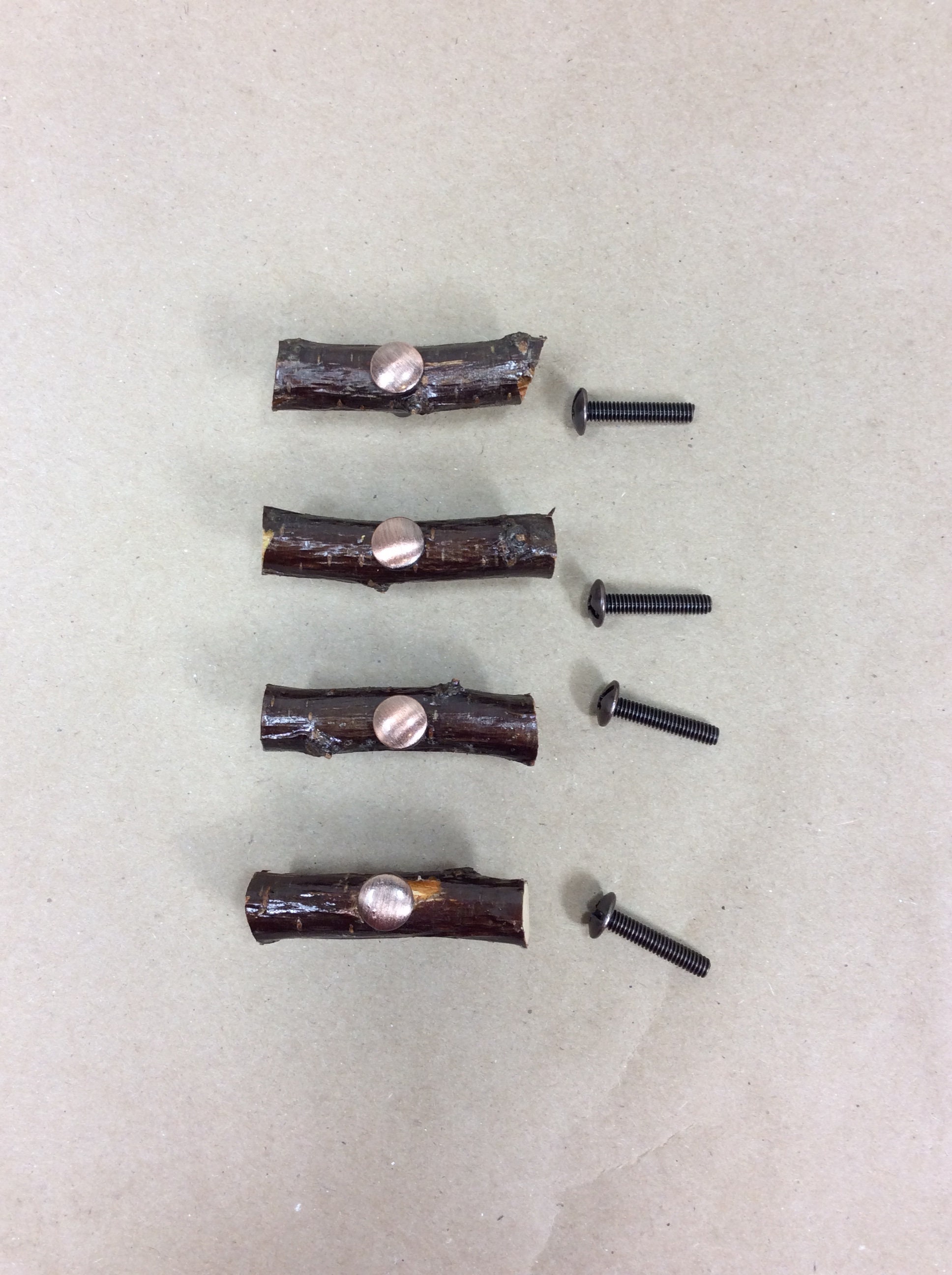 Real Twig Drawer Pulls Set of 4 Branch Wood Knobs - Etsy
