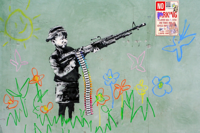 Banksy Street Art, London Graffiti, Banksy Child Soldier, Urban Wall ...