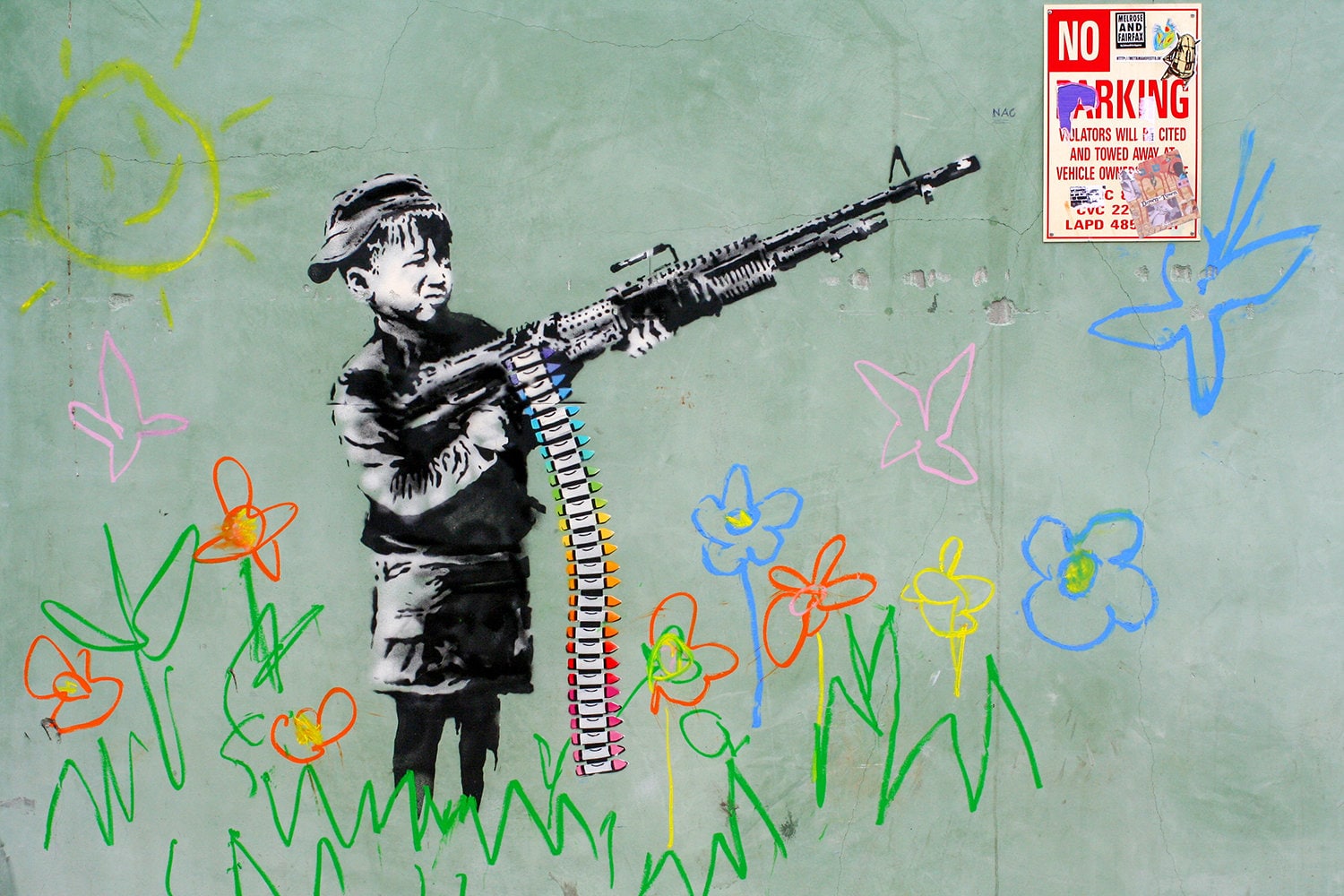 Banksy Street Art, London Graffiti, Banksy Child Soldier, Urban Wall ...