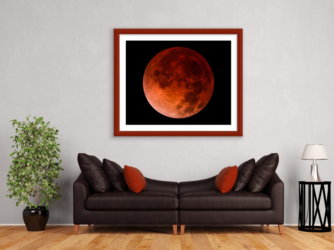 Lunar Eclipse Print, Lunar Eclipse Wall Art, Astrophotography ...