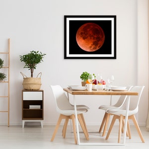 Lunar Eclipse Print, Lunar Eclipse Wall Art, Astrophotography ...