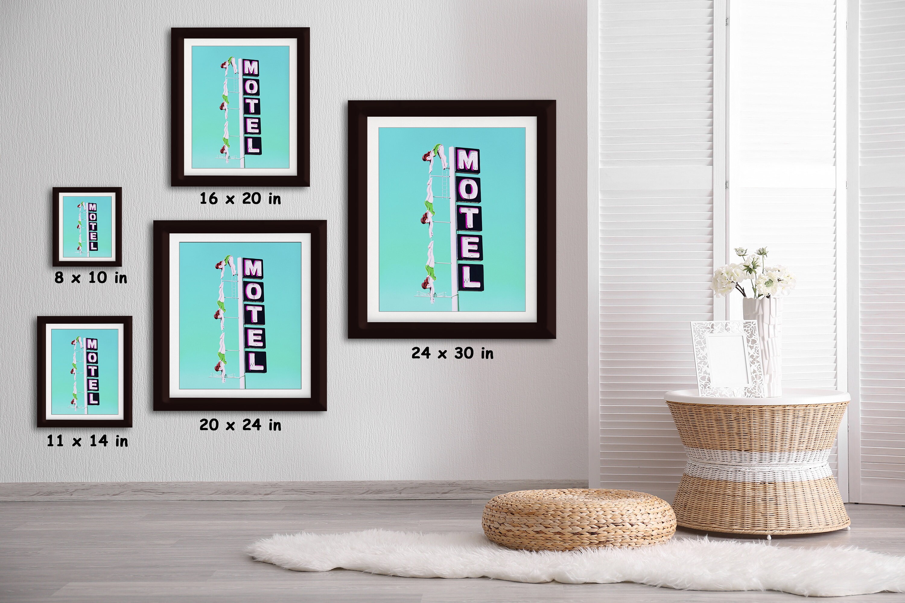 Starlite Motel Sign Photo, Diving Girls Sign, Swimmer Neon Sign ...